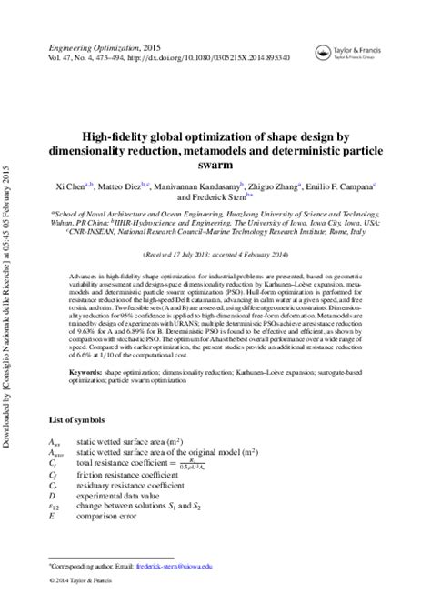 Pdf High Fidelity Global Optimization Of Shape Design By Dimensionality Reduction Metamodels