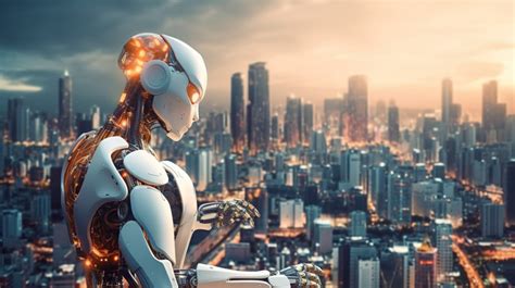 Ai Robot Future City Of The 3d Rendered In Urban Landscape Backgrounds  Free Download Pikbest