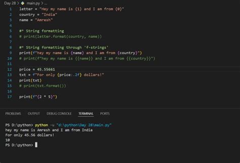 Amresh Sahu On Linkedin Python Fstrings Codewithharry Learning