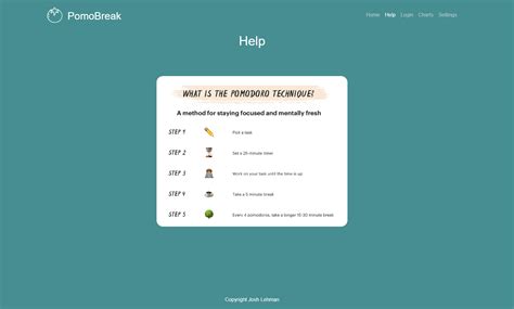 GitHub Joshl Pomodoro App