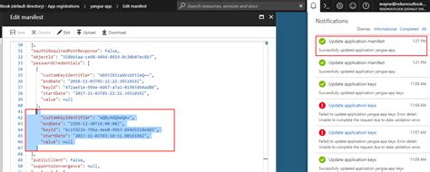 How Can I Add An App Registration Key With Powershell Without Breaking The Azure Portal Stack