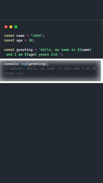 Mastering Template Literals In Javascript Tips And Tricks Javascript