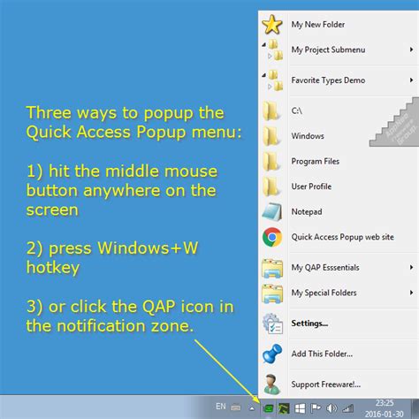 Quick Access Popup Multi Purpose Launcher And Folder Switcher