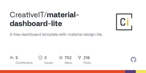GitHub CreativeIT Material Dashboard Lite A Free Dashboard Template With Material Design Lite