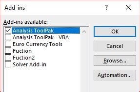 How To Use Excel Analysis ToolPak And How To Activate