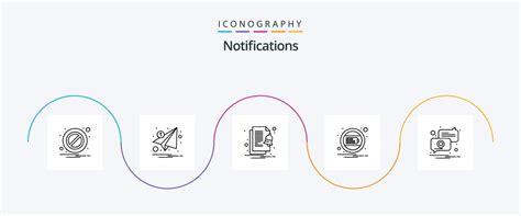 Notifications Line 5 Icon Pack Including Notification Notification Alert Interface Battery
