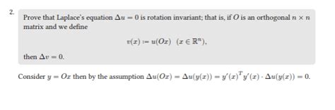 Is This Proof Of The Rotation Invariance Of Laplaces Equation Correct