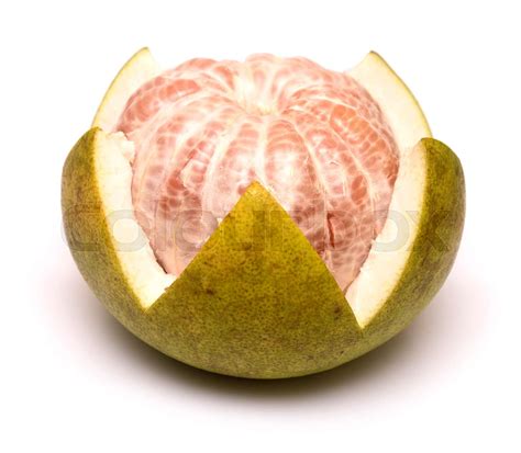 Pomelo On White Stock Image Colourbox