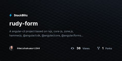 Rudy Form Stackblitz