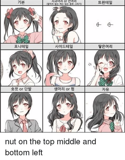 2d로 알아보는 여자 헤어스타일  클리앙 만화 머리 캐릭터 초상화 머리카락 그리는 법