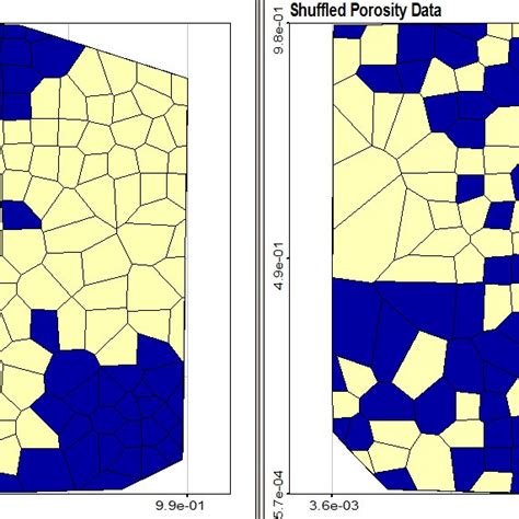 Visualization Of Data Using Voronoï Polygons Left Real Porosity Data Download Scientific