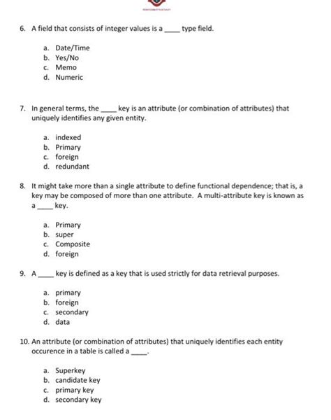 Solved Ict201 Database System Multiple Choice Questions 1