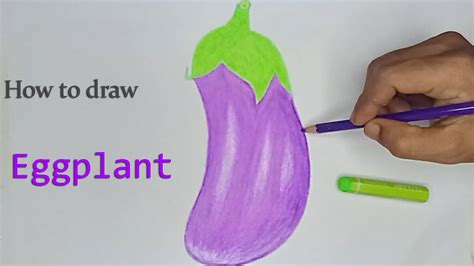 How To Draw Eggplant 🍆 Youtube