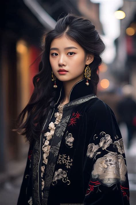 Chinese Girl In Traditional Chinese Dress By Ai Mademasterpieces On