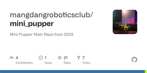 Github Mangdangroboticsclub Mini Pupper Mini Pupper Main Repo From 2023