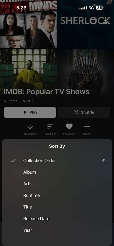 collection order developer api emby community