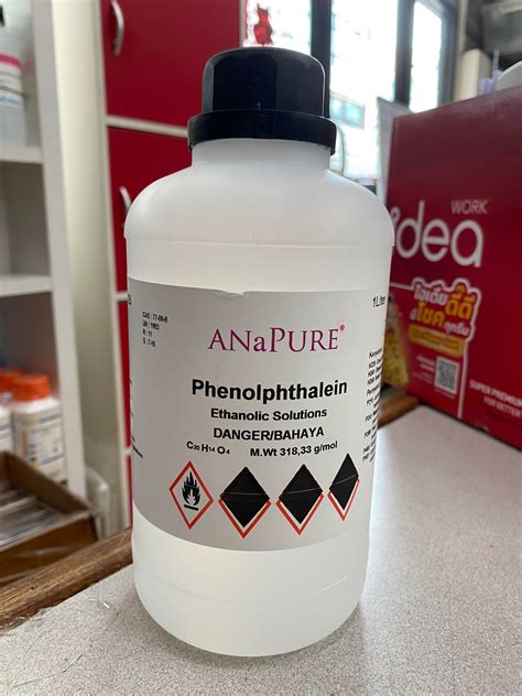 Phenolphthalein Solution 1 ฟีนอล์ฟทาลีนเหลว เข้มข้น 1 1 ลิตรขวด