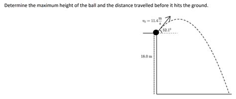 Solved Determine The Maximum Height Of The Ball And The Chegg Com