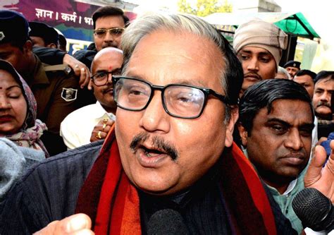 Rjd Mp Manoj Jha Speaks To The Media Outside The Bihar Deputy Cm