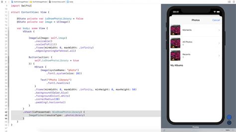 how to access photo library and use camera in swiftui