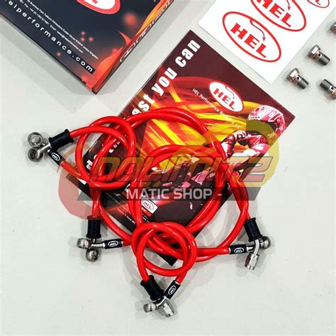 Jual Selang Rem Brake Line Racing Hel Infinit Merah Cbs Adv Pcx 150 Vario Pcx 160 Shopee Indonesia