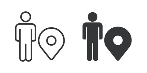 가는 선과 글리프 실선 아이콘을 배치합니다 편집 가능한 획과 투명한 배경에 격리된 완벽한 픽셀 0명에 대한 스톡 벡터 아트 및 기타 이미지 Istock