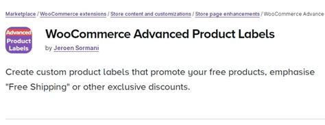 Woocommerce Advanced Product Labels Cromur