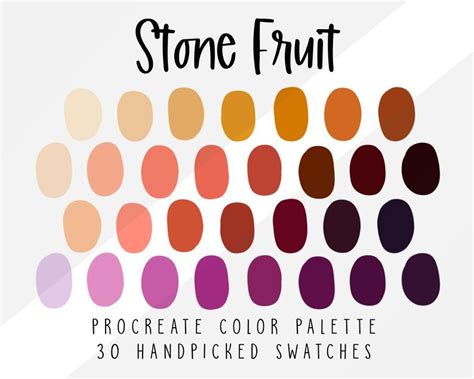 Fruit Procreate Color Palette Color Swatches Ipad Procreate Etsy