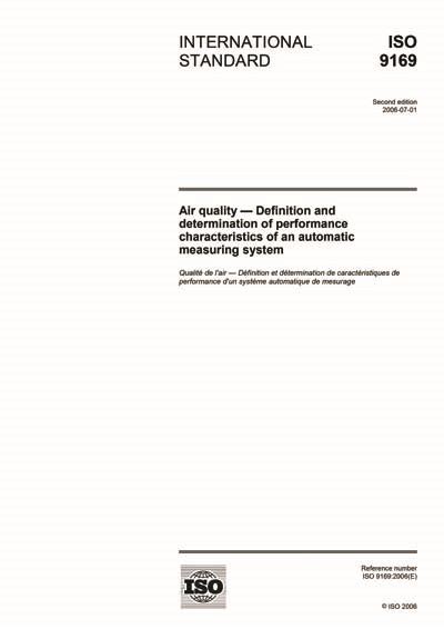 ISO Air Quality Definition And Determination Of Performance Characteristics Of An