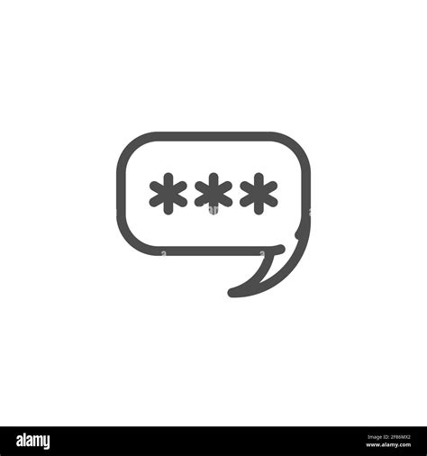 Asterisks Footnote In Red Bubble Icon Password Parol Chat Ban Sign