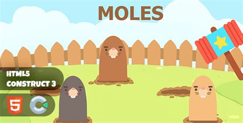 Moles Construct 3 Html5 Game Codemarket