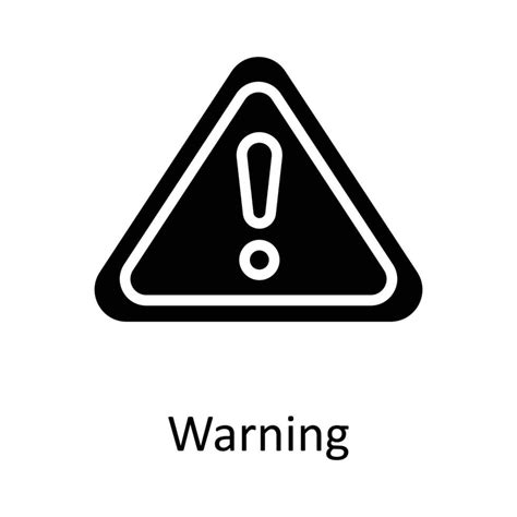 Warning Vector Solid Icon Design Illustration Work In Progress Symbol On White Background Eps