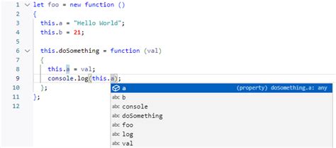 Intellisense Confuses `this` In Constructor Functions When Assigning