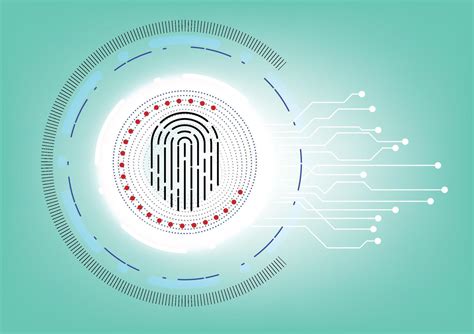 Technology Fingerprint Scanner Security Abstract Background Concept Abstract Tech Cloud