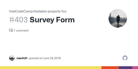 Survey Form Issue FreeCodeCamp Testable Projects Fcc GitHub
