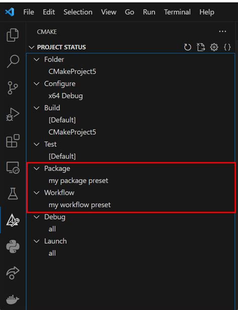 Visual Studio Code CMake Tools Extension 1 17 Update CMake Presets V6