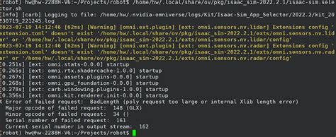 Cant Start Isaacsim Beacuse Of X Error Of Failed Request Badlength Isaac Sim Nvidia