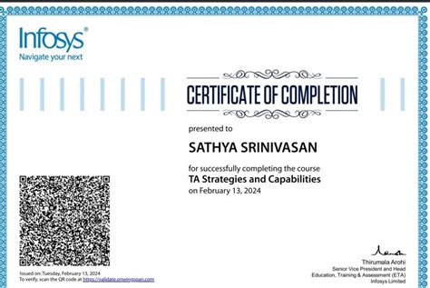 Sathya Srinivasan On Linkedin Tastrategies Capabilities Infosys Onlinecourse