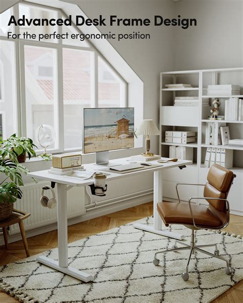 Fezibo Height Adjustable Electric Standing Desk 55 X 24 Inches Stand Up Table