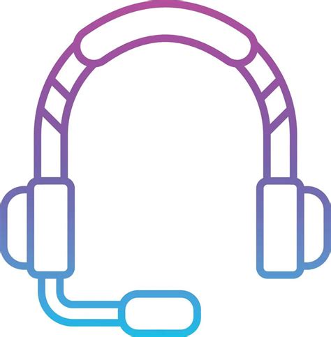 Headphone Line Gradient Icon 10875170 Vector Art At Vecteezy