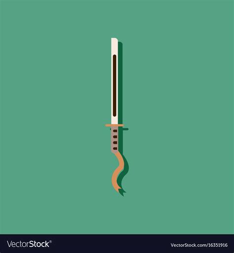 Flat Icon Design Collection Ancient Sword Vector Image