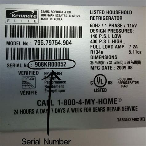 Kenmore Refrigerator Sizes With Model Numbers