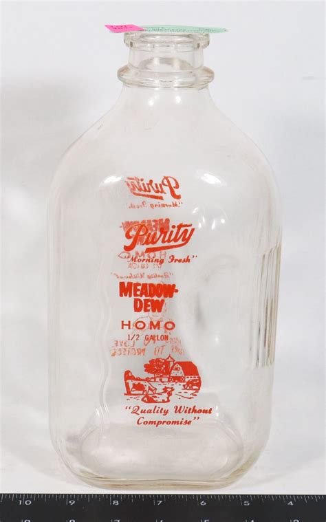 Vintage Purity Half Gallon Glass Milk Jug Great
