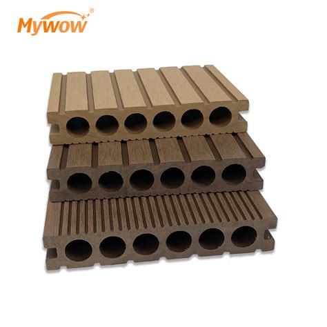 Easy Install Exterior Decking Floor Wpc Square Hollow Decking Composite Outdoor Wpc Composite