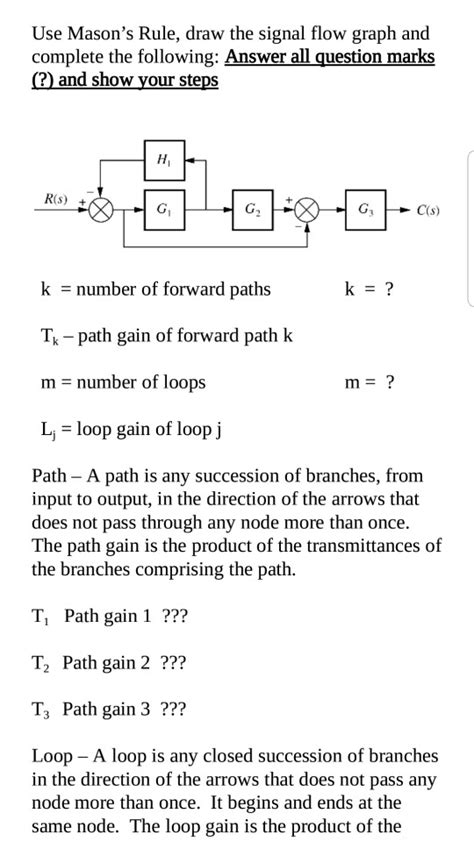 Solved Use Mason S Rule Draw The Signal Flow Graph And Chegg