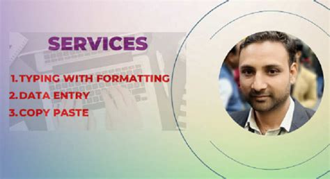 do any type typing and data entry on ms word and excel with formatting