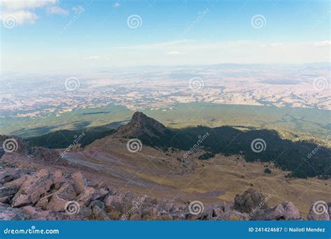 View Crater To The Volcano La Malinche In Mexico Stock Image Image Of Hiking Snow 241424687