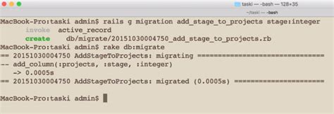Adding Columns To A Database Table In Rails With A Migration