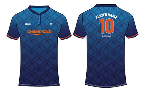 스포츠 폴로 칼라 티셔츠 저지 디자인 벡터 템플릿 축구 축구 테니스 및 배드민턴 유니폼앞과 뒷면보기크리켓 저지 컨셉 0명에 대한 스톡 벡터 아트 및 기타 이미지 Istock