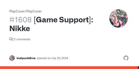 Game Support Nikke · Issue 1608 · Playcoverplaycover · Github